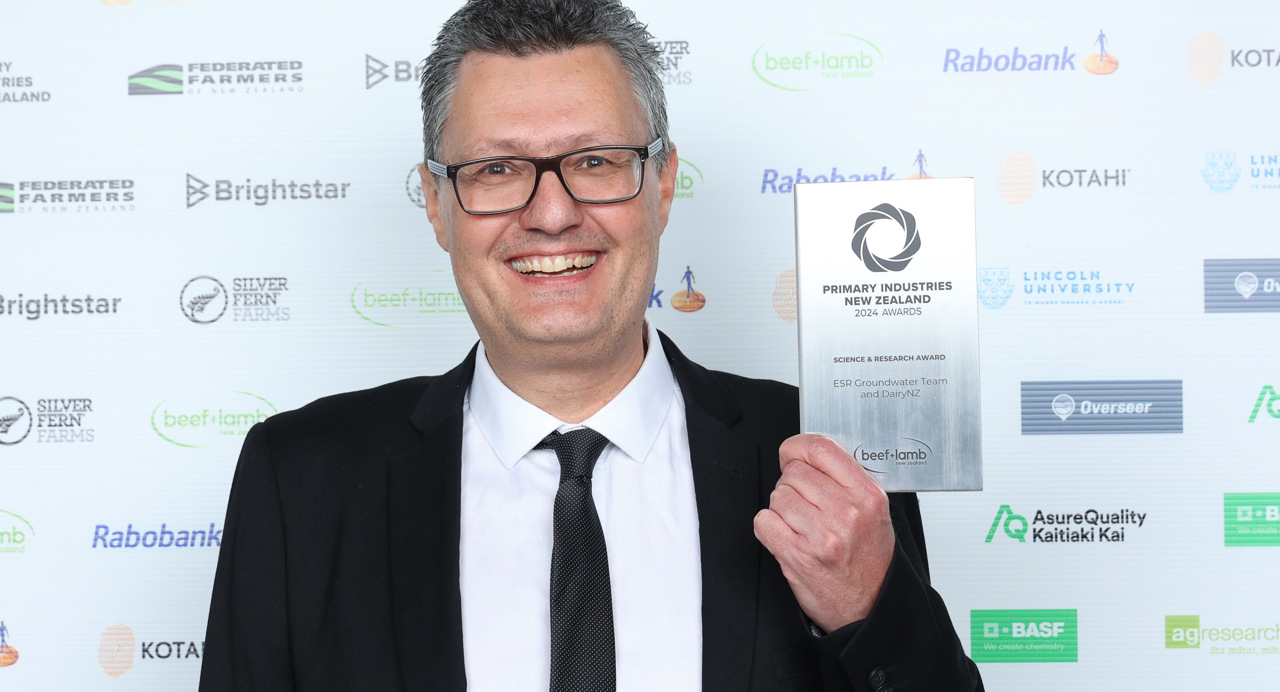 ESR groundwater scientists win big at Primary Industry Awards